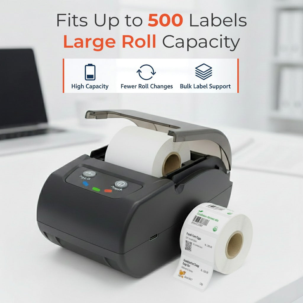 SHREYANS POSIFLOW 58D Portable Bluetooth & USB Thermal Label and Recei ...